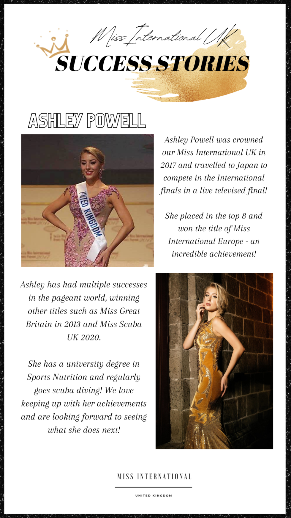 Success Stories - Miss International United Kingdom